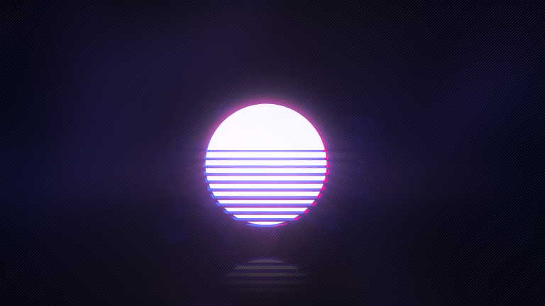 Slightly Animated Vaporwave Sun – WINDOWSCUSTOMIZATION.com