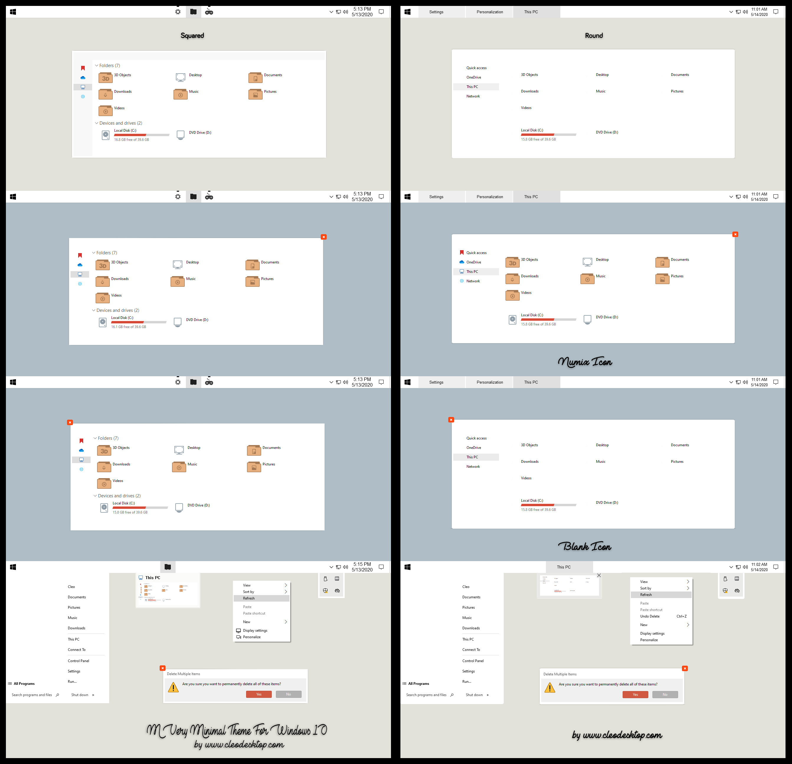 M Very Minimal Theme Windows 10 – WINDOWSCUSTOMIZATION.com