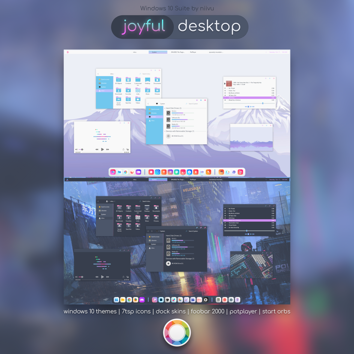 Joyful Desktop – Windows 10 Theme – WINDOWSCUSTOMIZATION.com